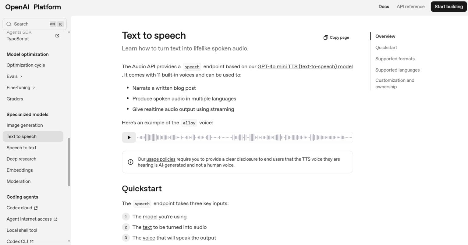 Comparison of Text-to-Speech (TTS) for Multilingual Support